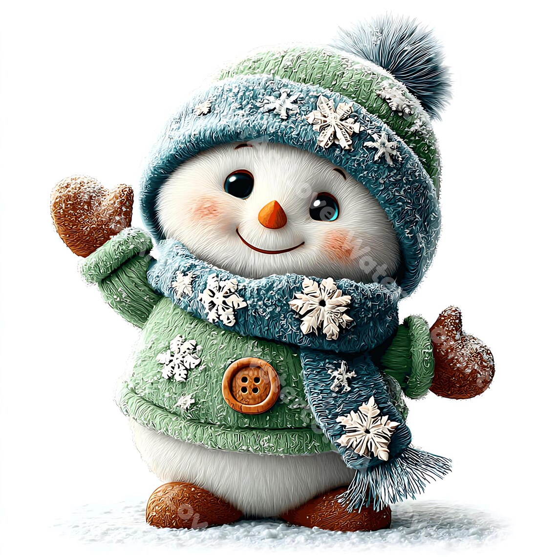 17 Whimsical Snowman Christmas Clipart: Festive Holiday Graphics ...