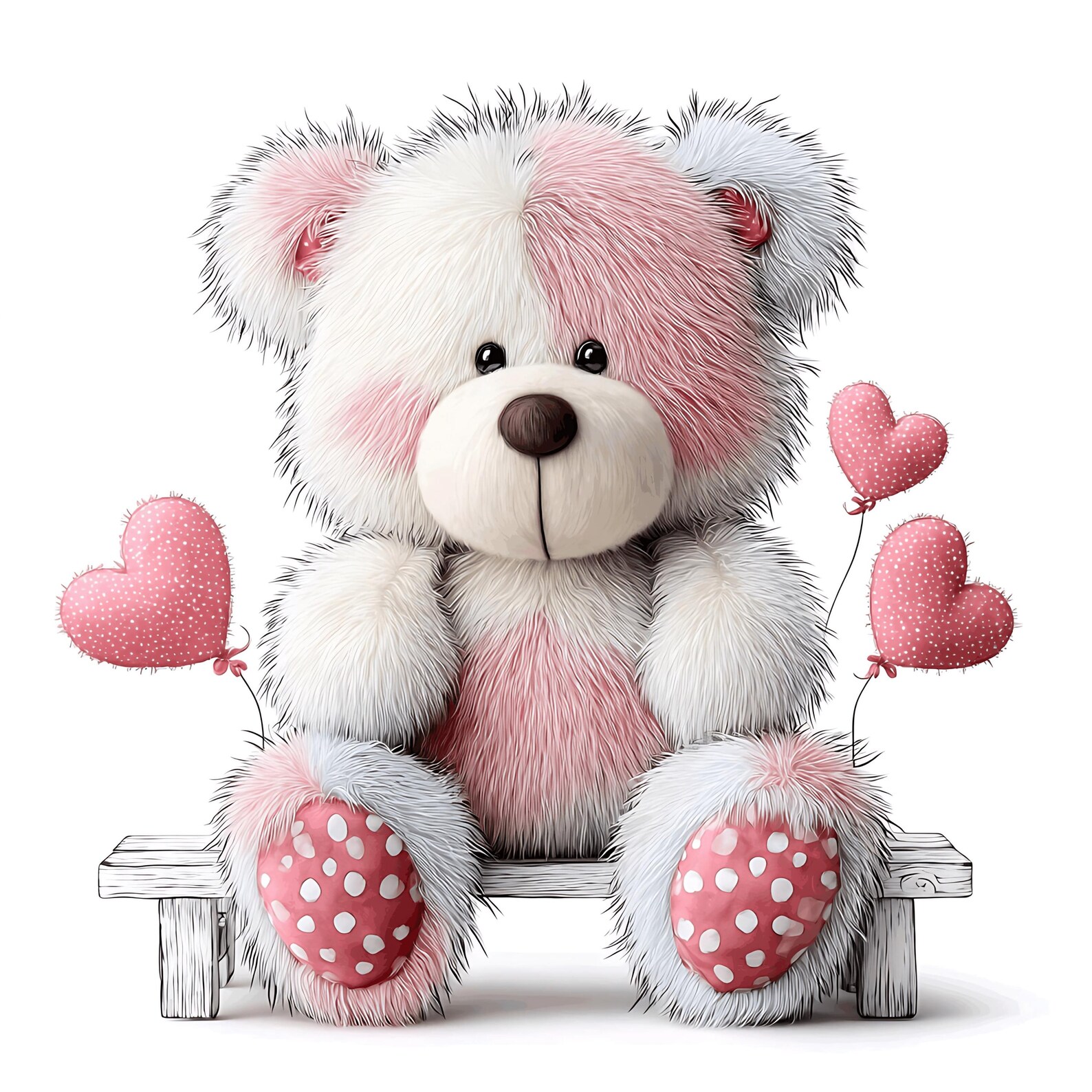 33 Valentine's Day Teddy Bear Clipart: Watercolor Love Graphics ...