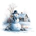 14 Snowman Clipart, Winter Snowman : Festive Holiday Graphics (digital ...