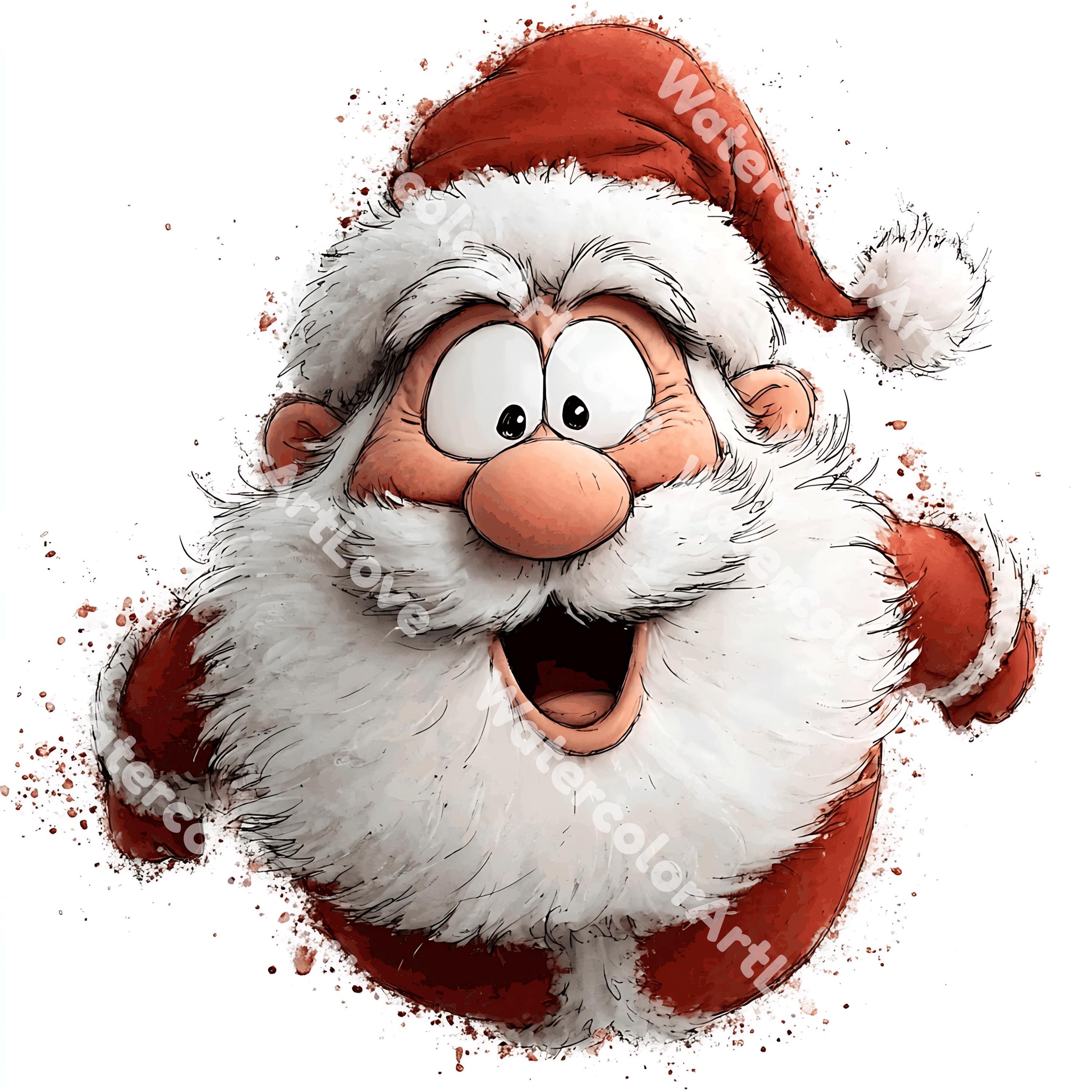 19 Funny Santa Claus Christmas Clipart: Festive Holiday Graphics ...