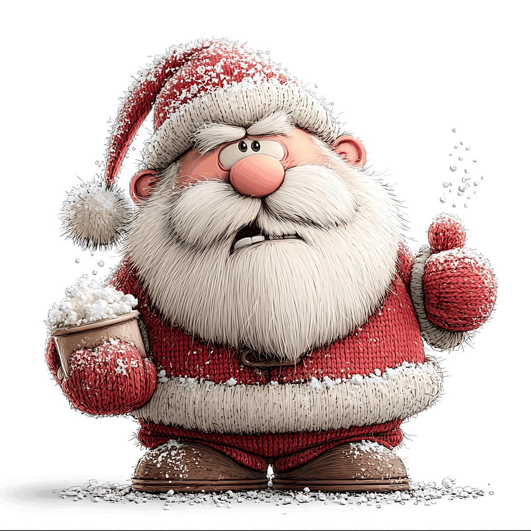 21 Funny Santa Claus Christmas Clipart: Festive Holiday Graphics ...