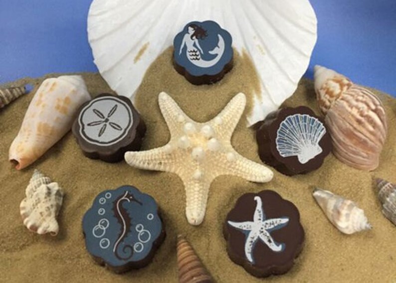 BEACHY CHOCOLATES Summer at the Beach Mermaid Seashell - Etsy