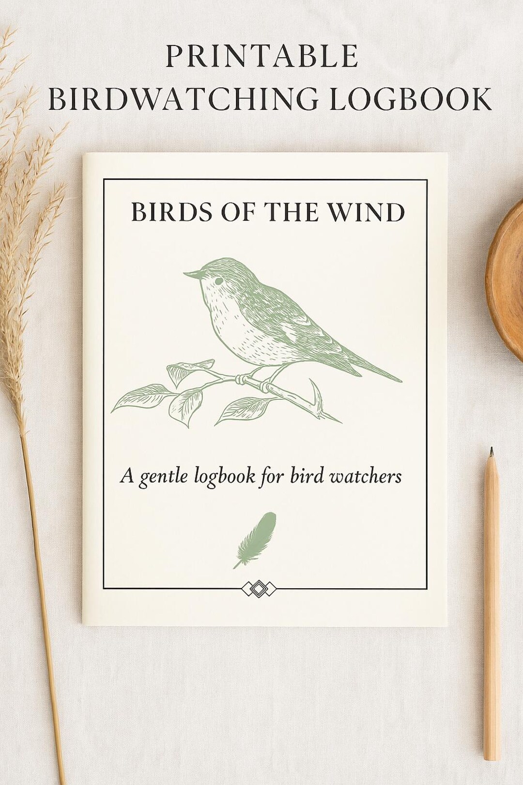 Birds of the Wind Printable Birdwatching Logbook | Nature Journal ...