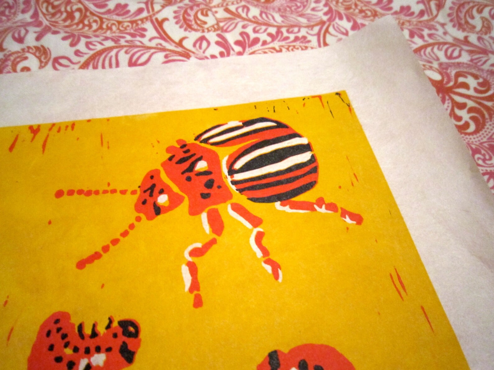 Potato Bugs Linocut/relief Print - Etsy