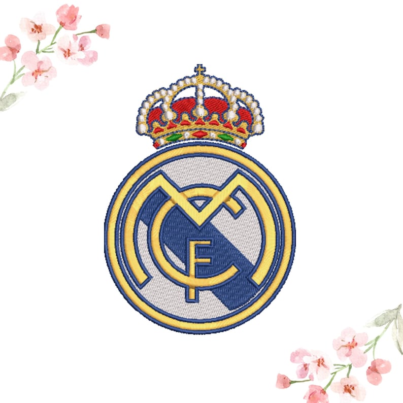 Real Madrid FC Logo Embroidery Design – 6 Sizes Included | Instant ...