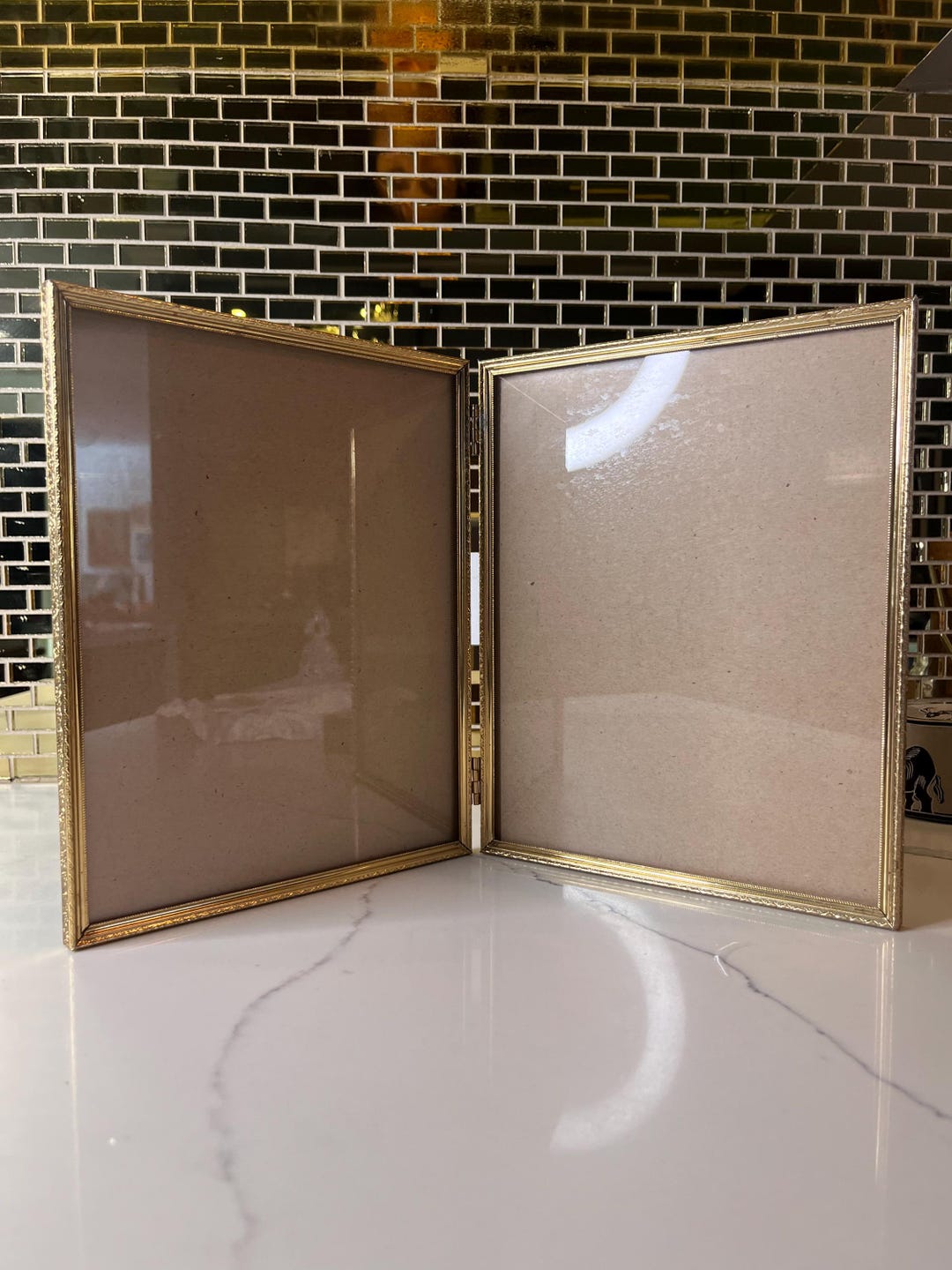 Vintage 1940s-50s Hinged Gold Metal Picture Frames – 8x10 Art Deco ...