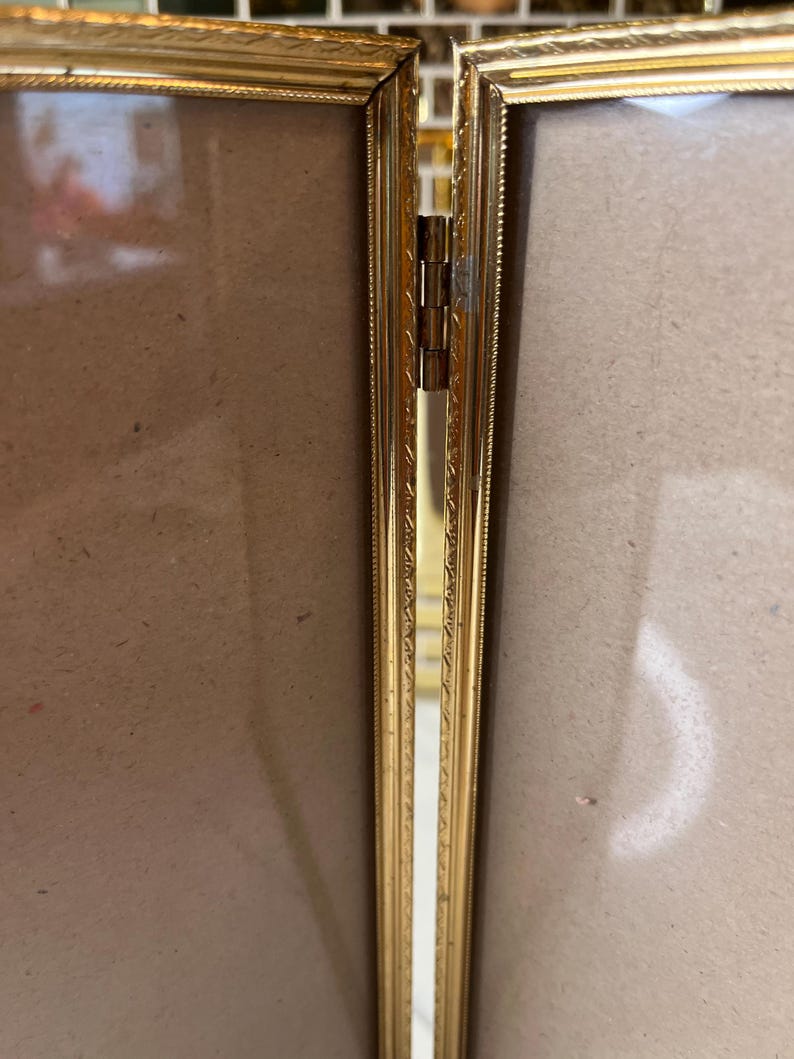 Vintage 1940s-50s Hinged Gold Metal Picture Frames – 8x10 Art Deco ...