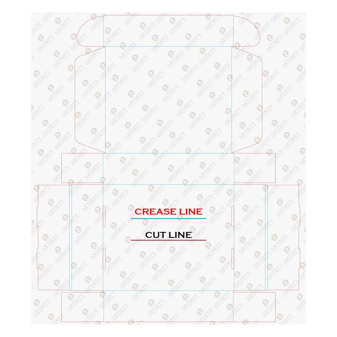 Mailer Box Dieline Template | Packaging Layout Download | Custom Diecut ...