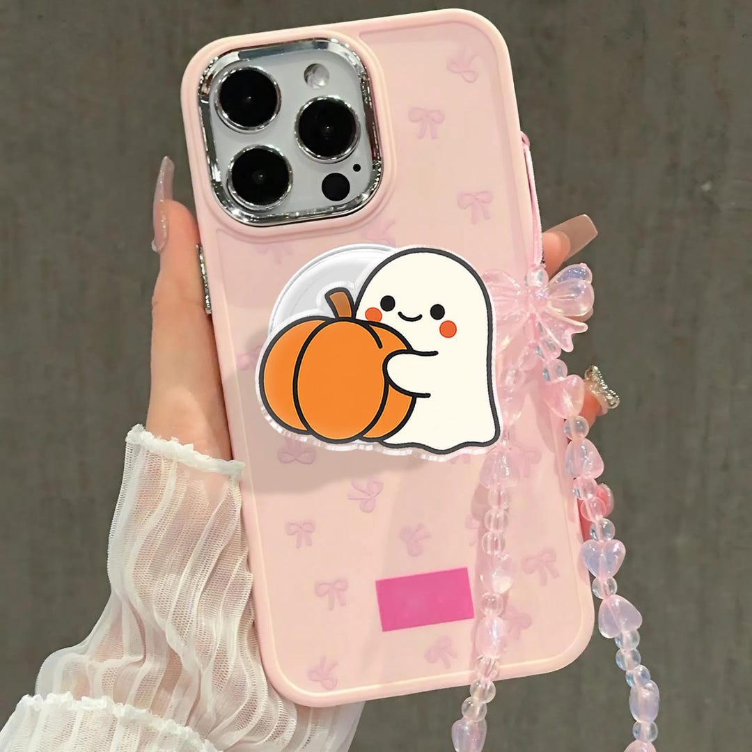 Cute Ghost Pumpkin Magnetic Phone Grip, Halloween Ghost Popsocket, Fall ...