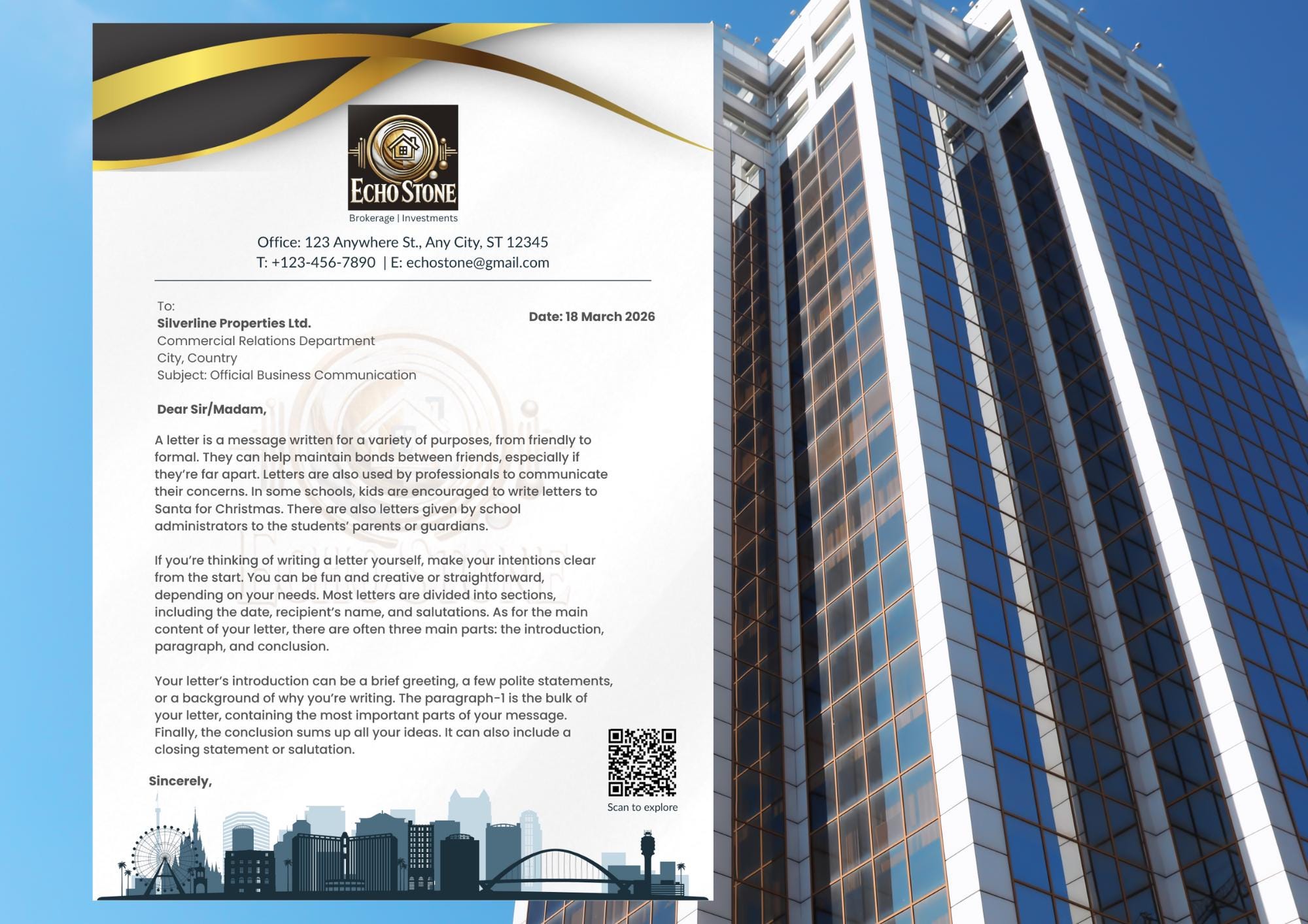 Editable Professional Letterhead | Canva Template | A4 Corporate ...