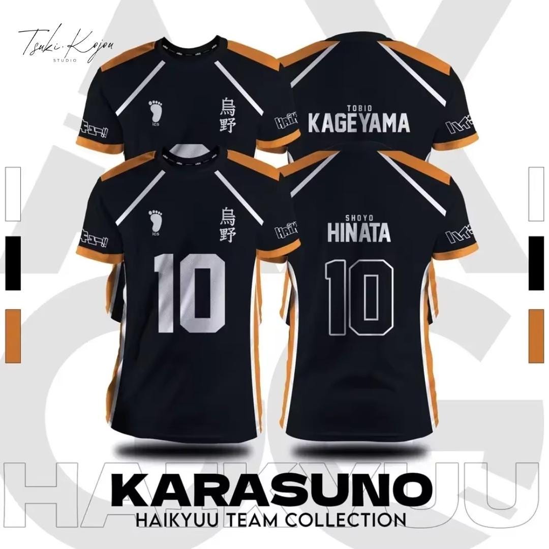 Haikyuu Karasuno Jersey | Custom Name & Number Volleyball Shirt ...