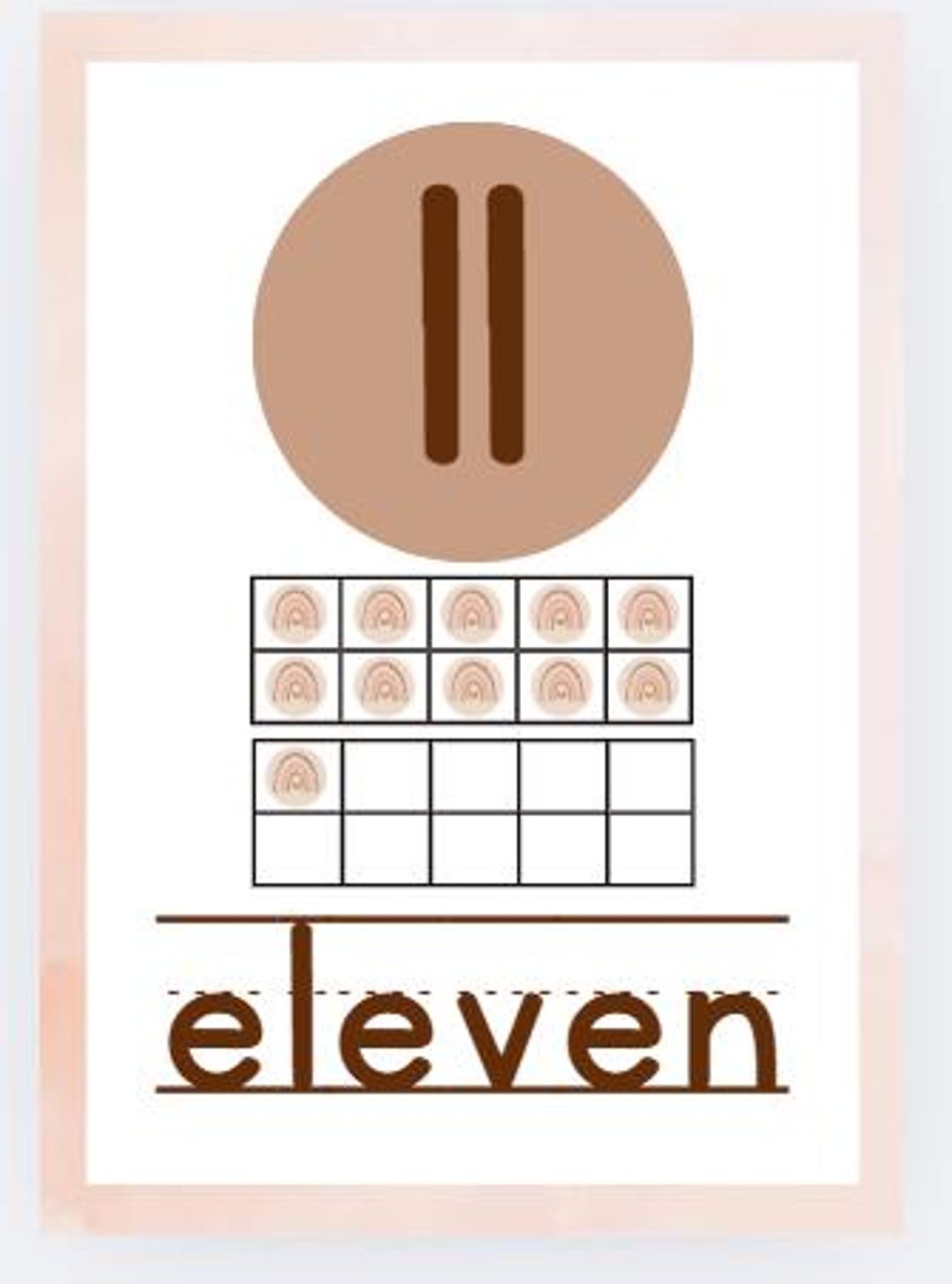 11-20 Tens Frame Number Representation Posters - Etsy