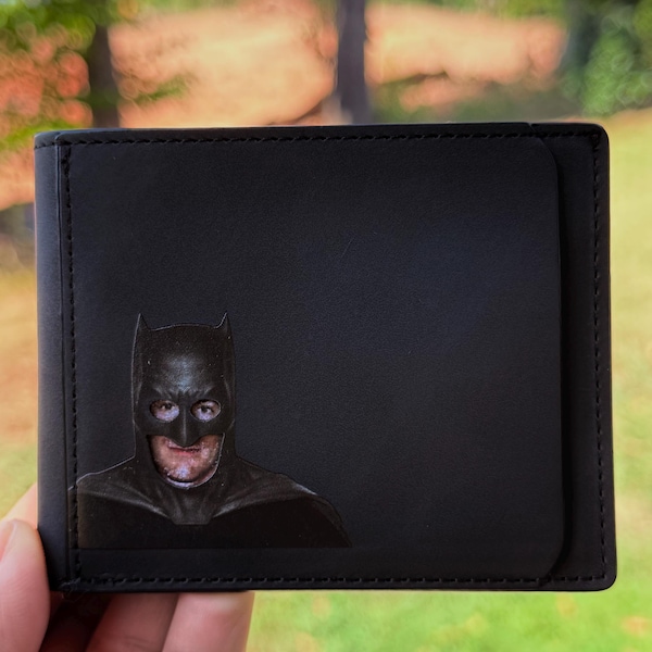 Bat Man Id Wallet - Etsy