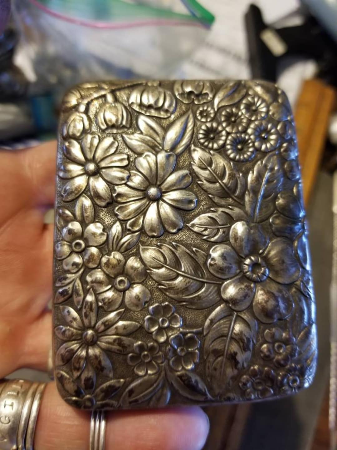 Vintage Sterling Silver Decorated Key Box - Etsy