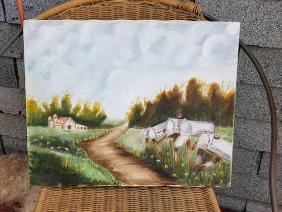 Original Canvas Painting Signed Ruth - Etsy