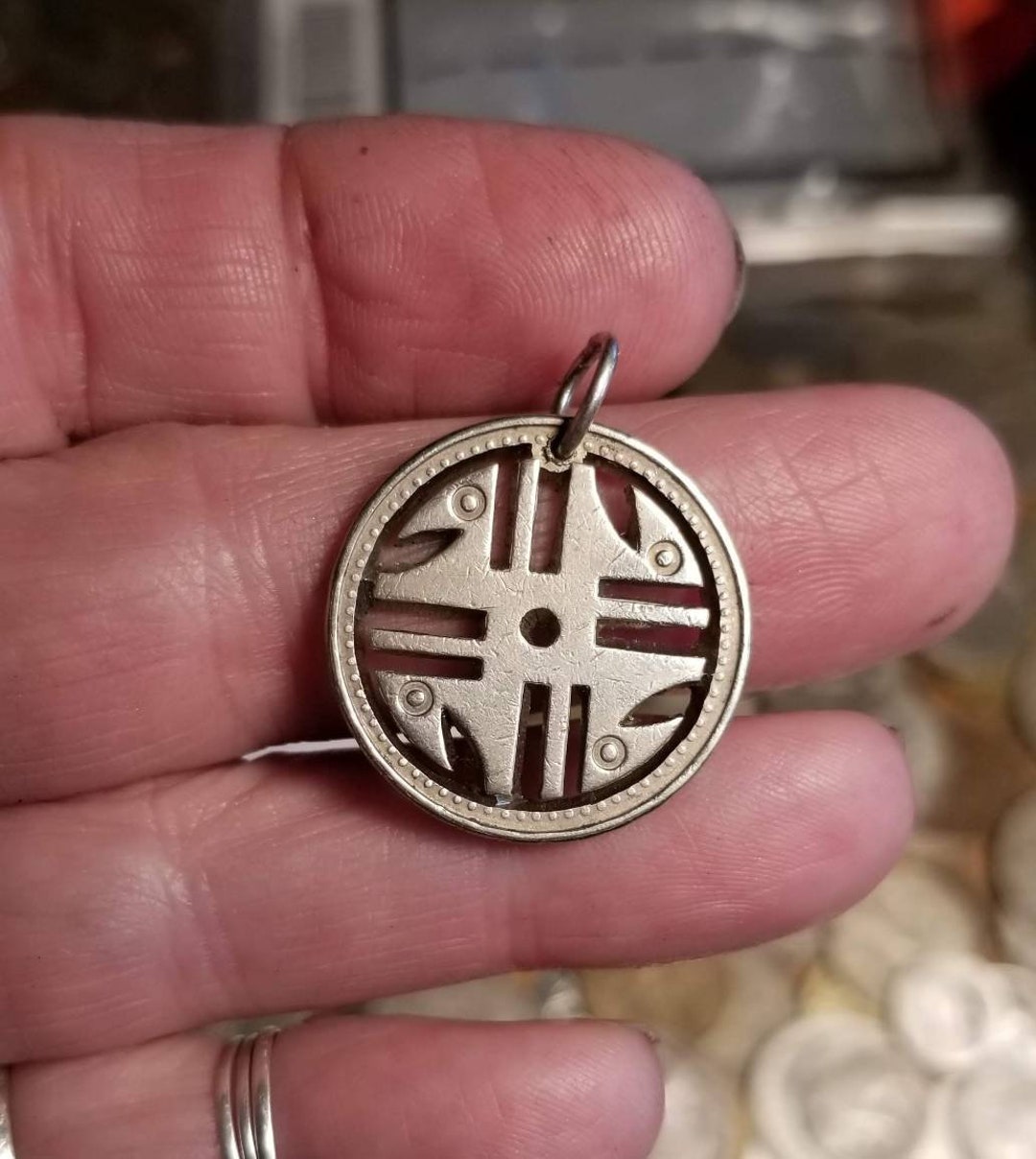 Columbia Cut Coin Pendant - Etsy