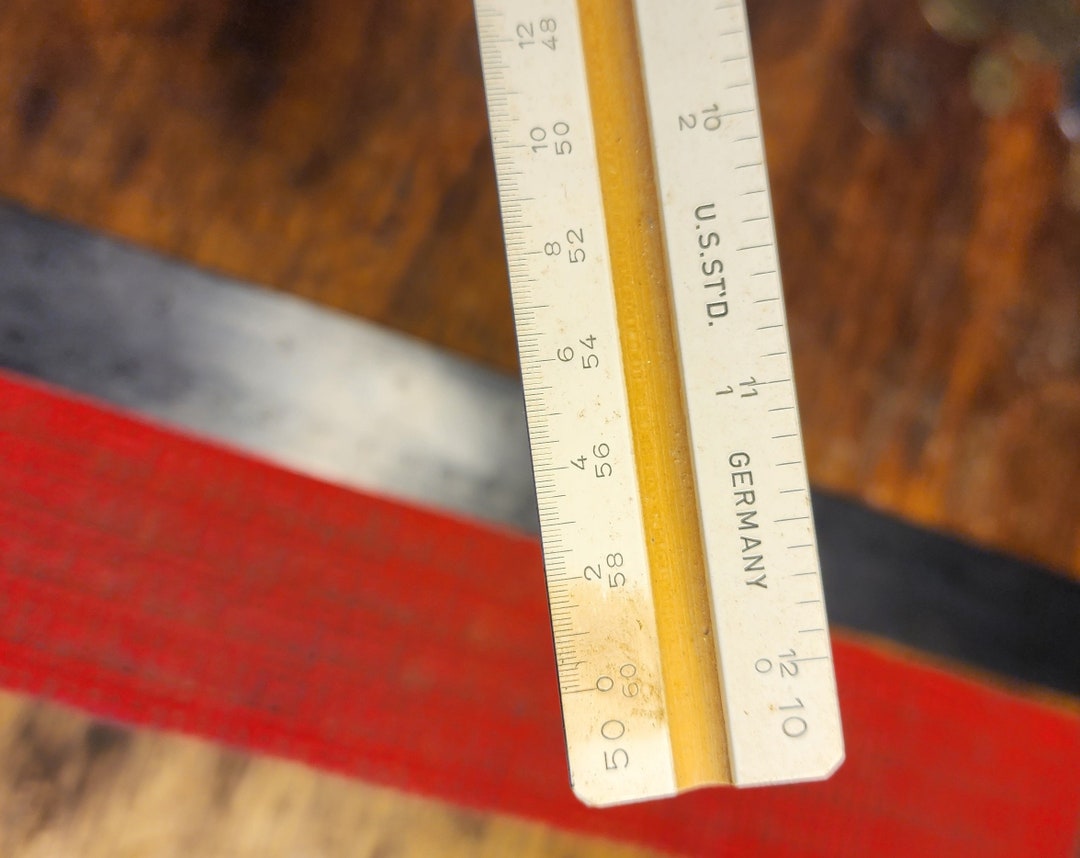Vintage German Drafting 3 Sided Ruler - Etsy