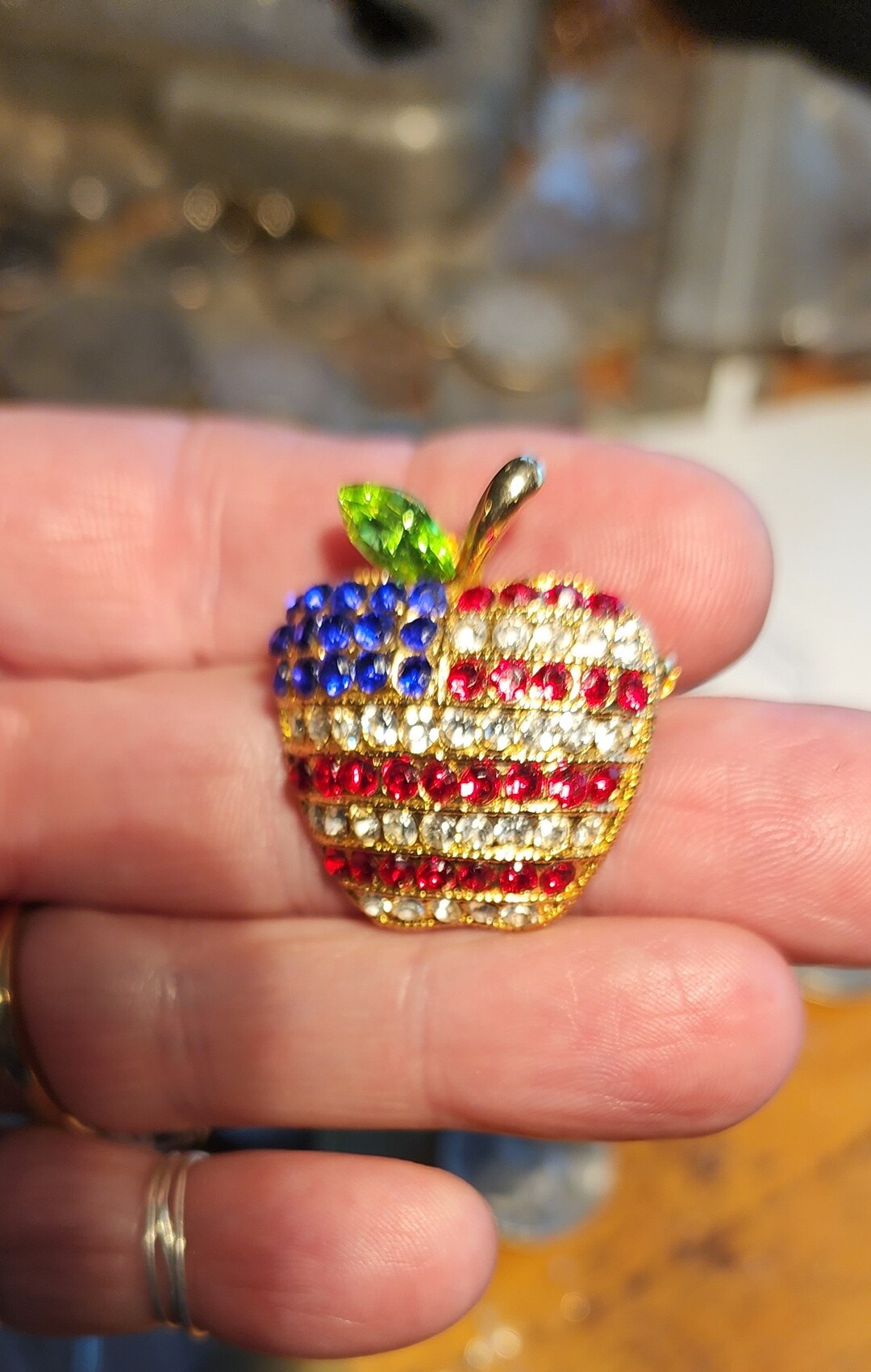 Red White and Blue Flag Broach - Etsy