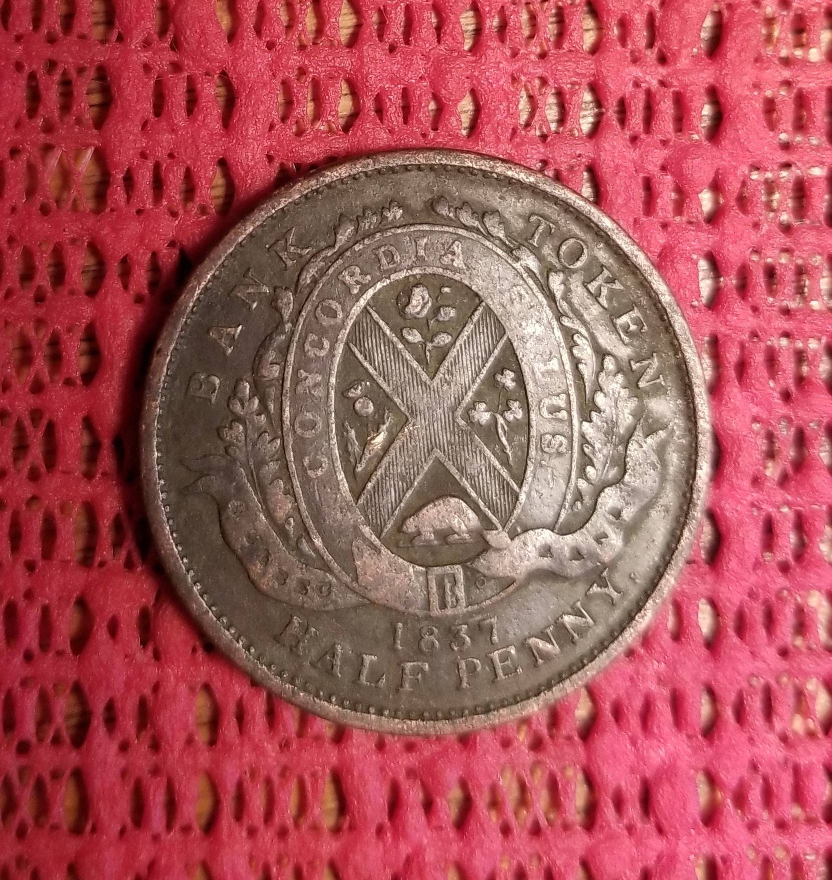 1837 Half Penny Bank Token Province Du Bas Canada - Etsy