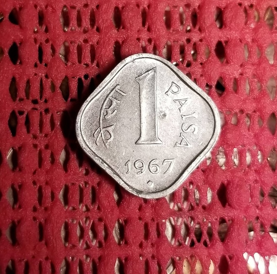India 1 Paise 1967 Coin - Etsy