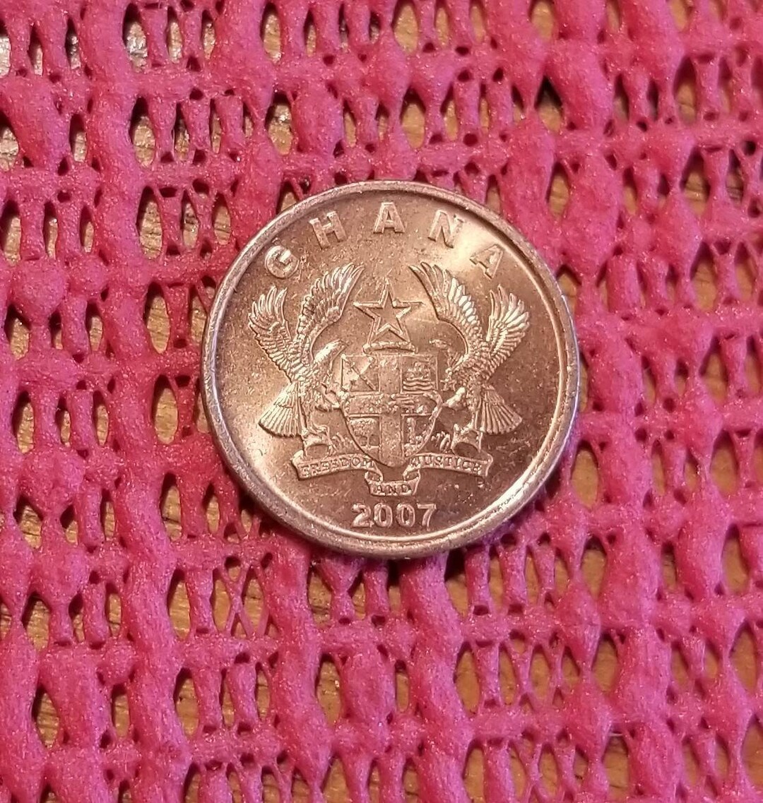 Ghana One Pesewa Coin - Etsy