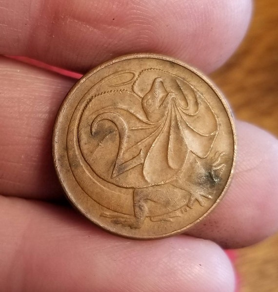 Australia 2 cents lizard coin | Etsy