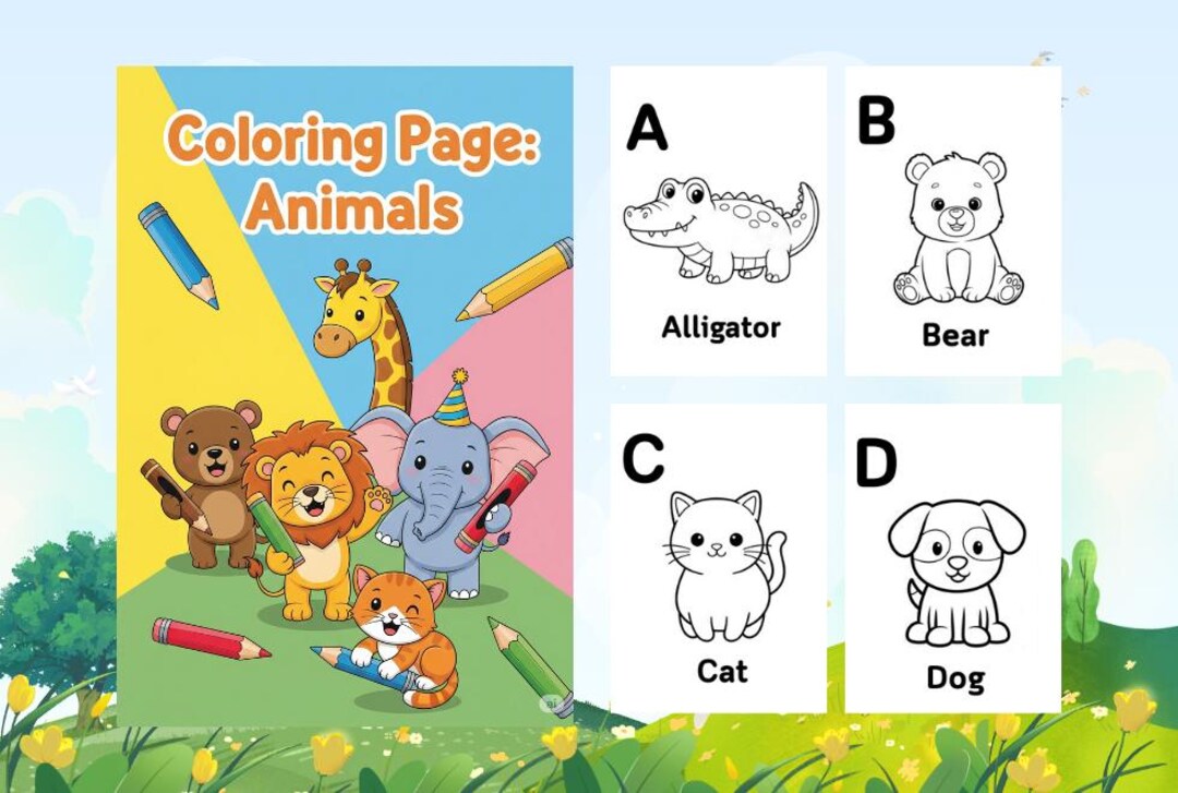 ABC Animal Coloring Pages for Kids – Cute Alphabet Letters A to Z ...