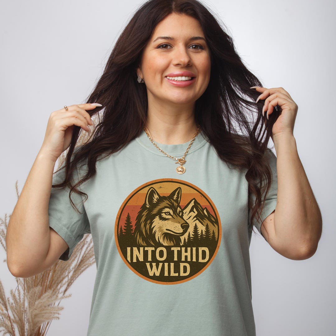 Custom Comfort Colors Wolf Shirt, Vintage Lone Wolf Graphic & Funny ...