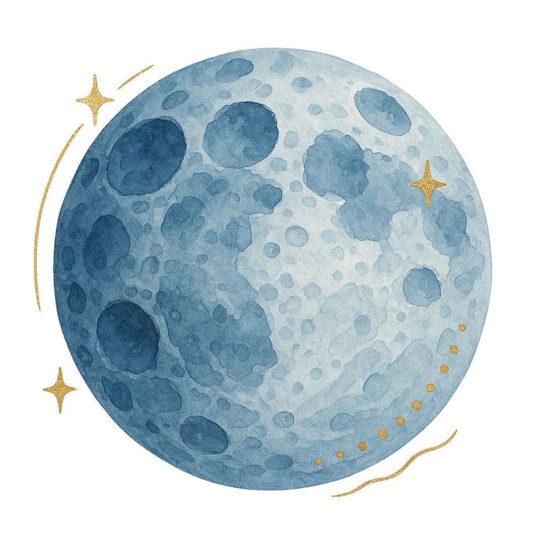 Watercolor Moon Clipart Bundle: Pastel Celestial PNG Illustrations ...