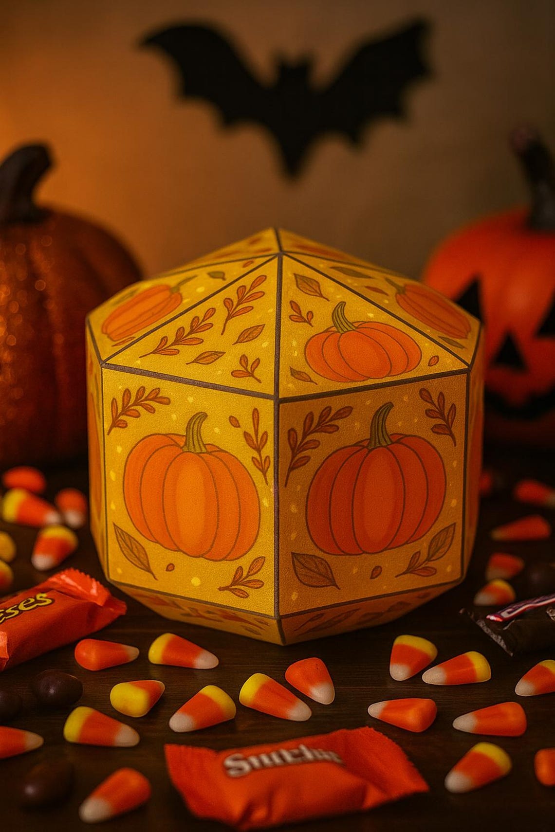 Printable Halloween Treat Box | DIY Pumpkin Candy Box Template PDF - Etsy