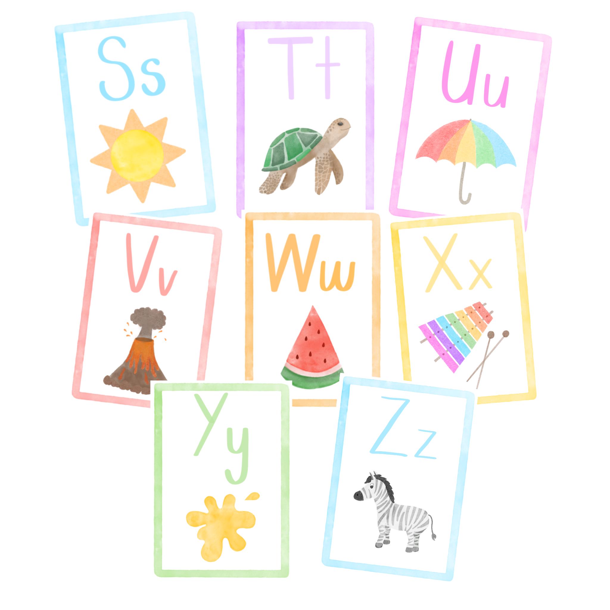 Alphabet Prints, Flash Cards, A-Z, Classroom Decor, Teaching, Education ...