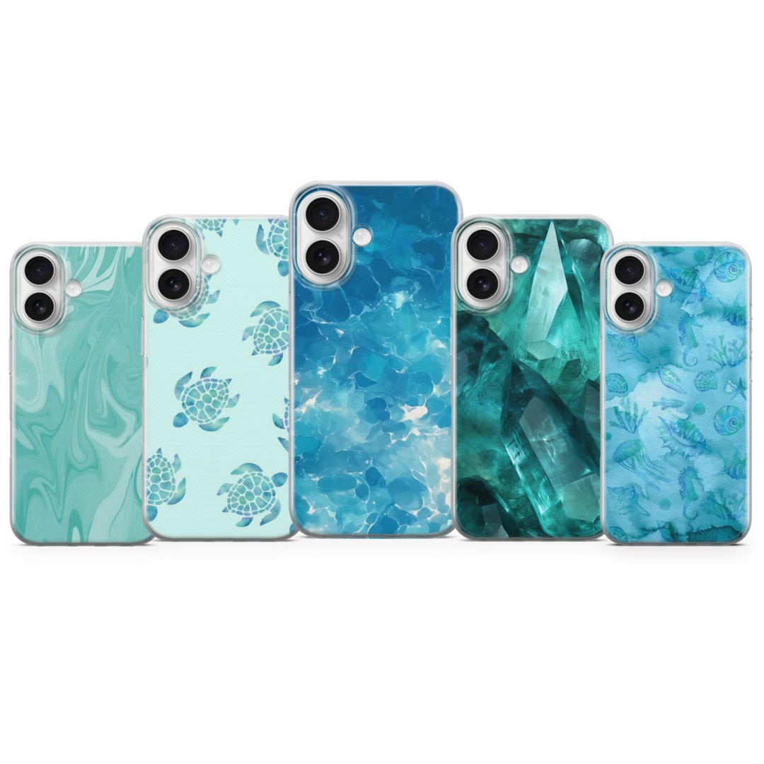 Pastel Blue Aquamarine Phone Case for iPhone 17 Pro Max, 16, 15 Plus ...