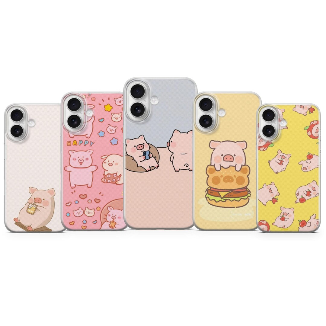 Kawaii Piggy Case for iPhone 17 Pro Max, 16, 15 Plus, 14, 13, 12, XR ...