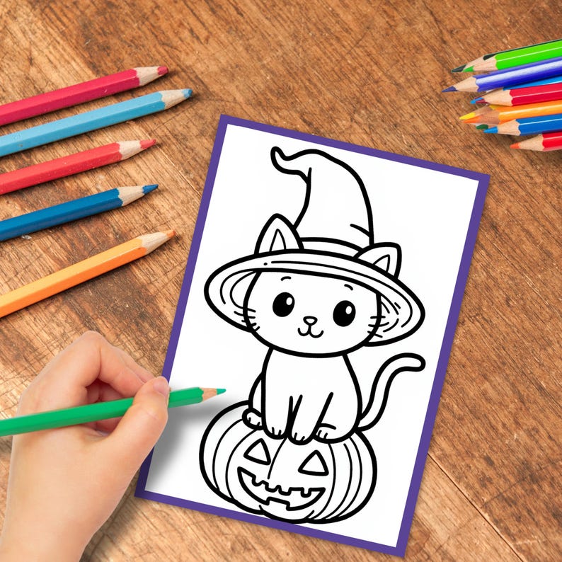 Bundle Halloween Coloring Pages for Kids – Volume 1 and 2 | 16 Easy ...