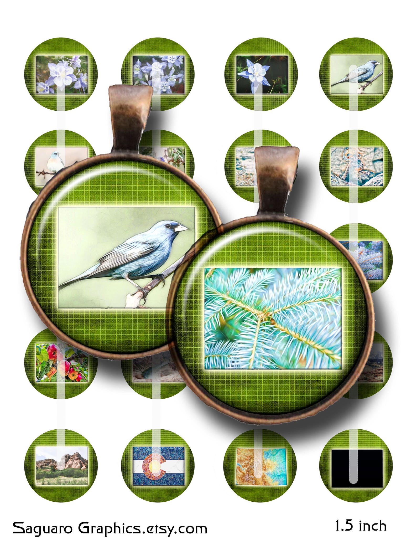 Colorado Map Art Collage Sheet: Printable State Symbols (digital ...