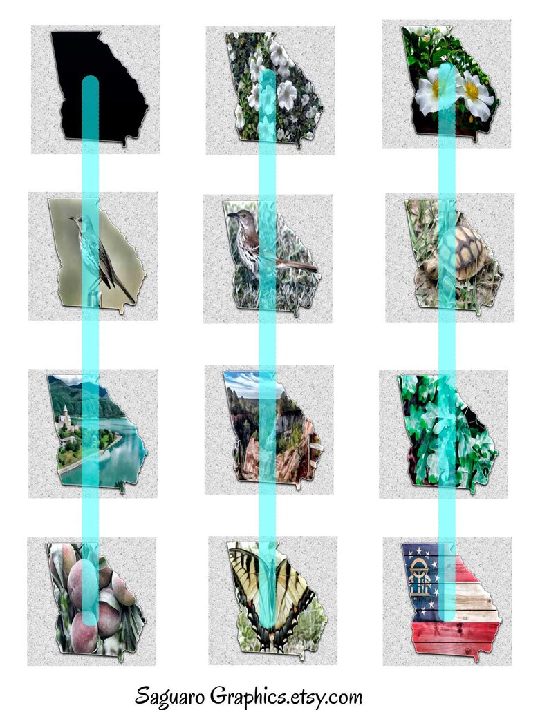 Materials Printable Collage Sheet,Designs by Saguaro Graphics ...