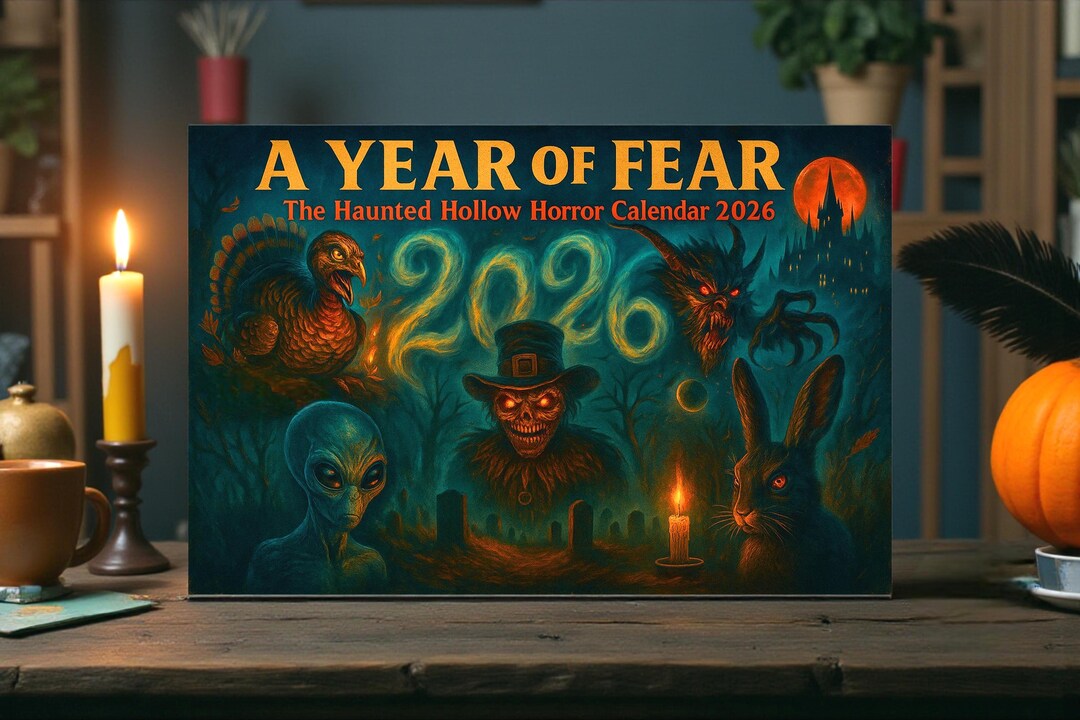 Horror Wall Calendar 2026, Vintage Pulp Horror Art, Halloween Gift ...