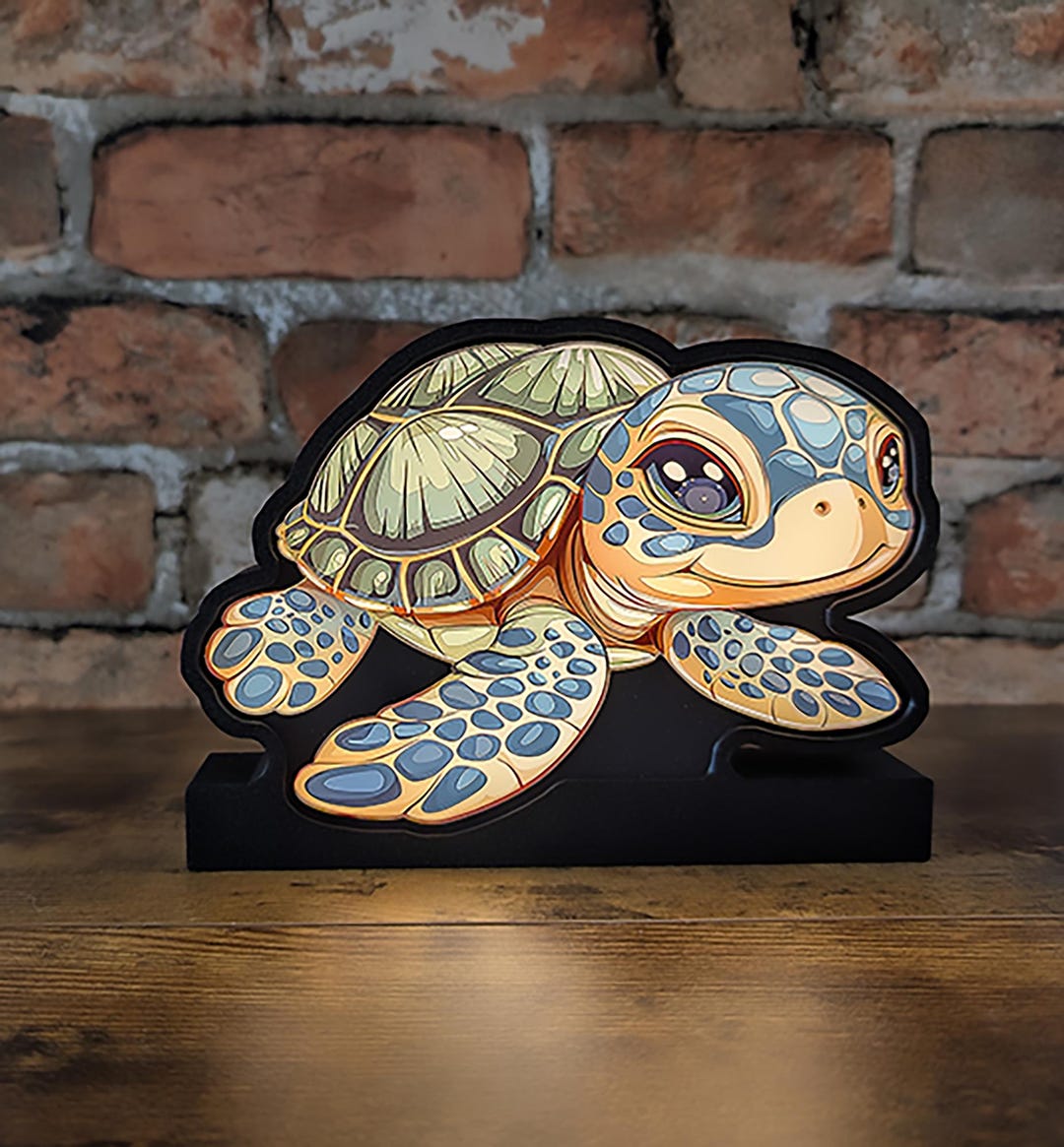 Sea Turtle Night Light: Ocean Nursery Decor, LED Desk Lamp - Etsy