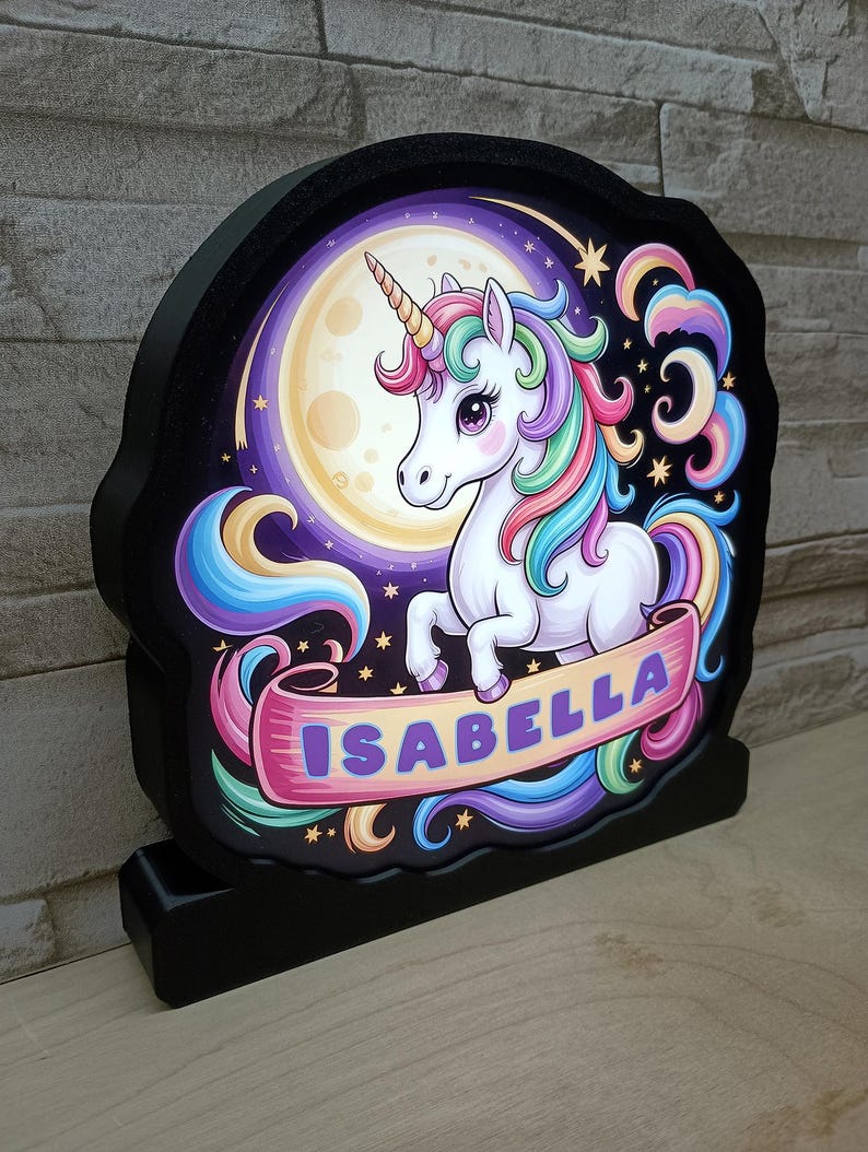 Personalized Unicorn Night Light – Custom Name Room Decor – Magical ...