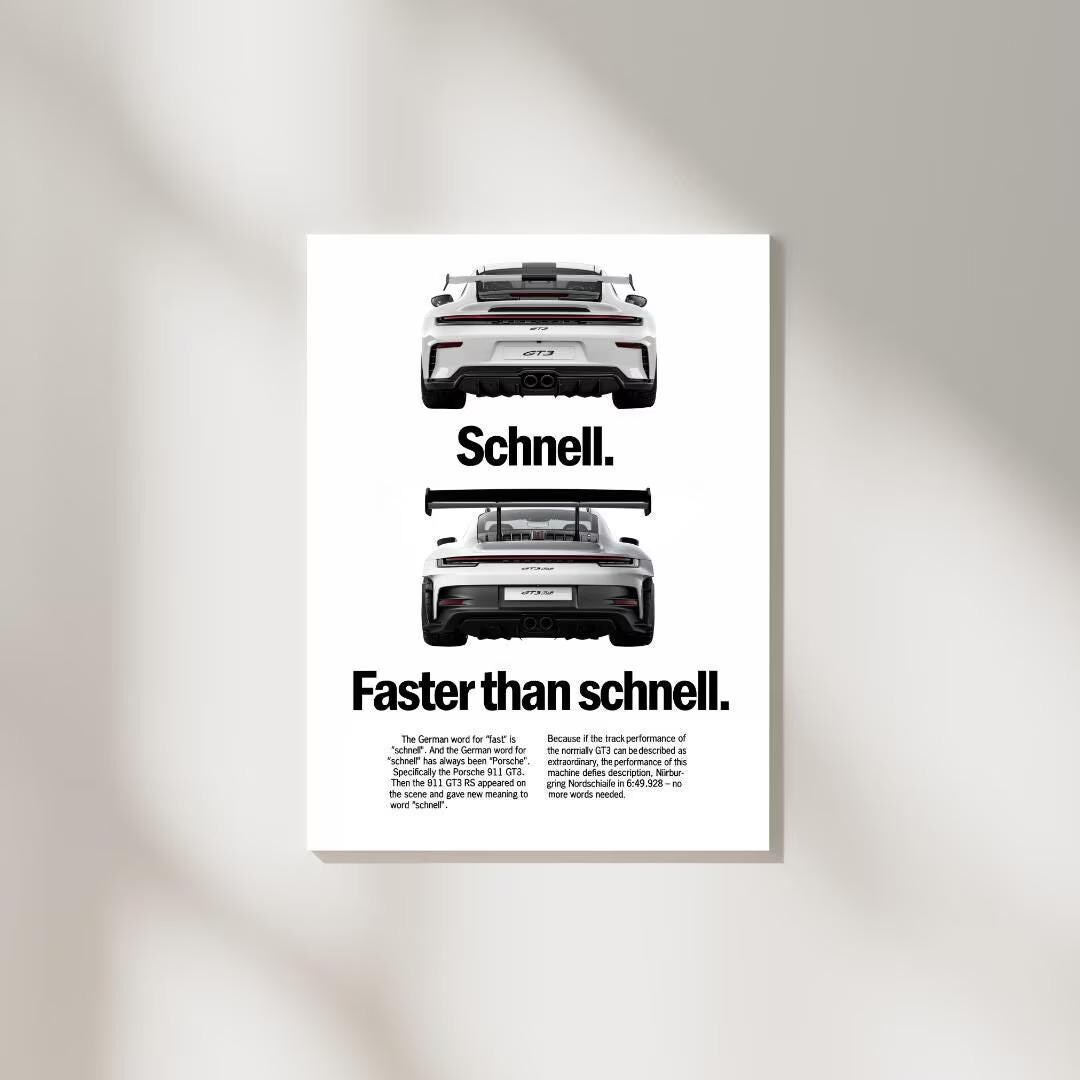 Porsche GT3 Automotive Poster: Motorsport Racing Car Art (digital ...