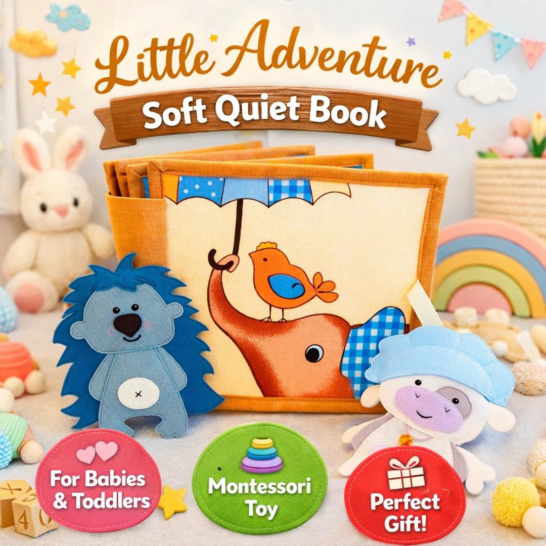 Montessori Quiet Book for Toddlers | Toddler Travel Toy | Felt Busy ...