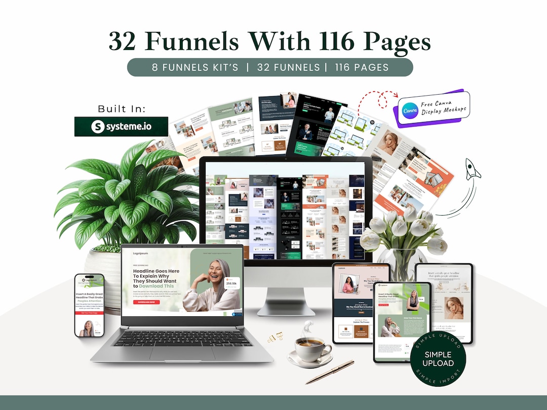 Funnel Kit Bundle | 32 Funnels With 116 Pages Built in Systeme Io - Etsy