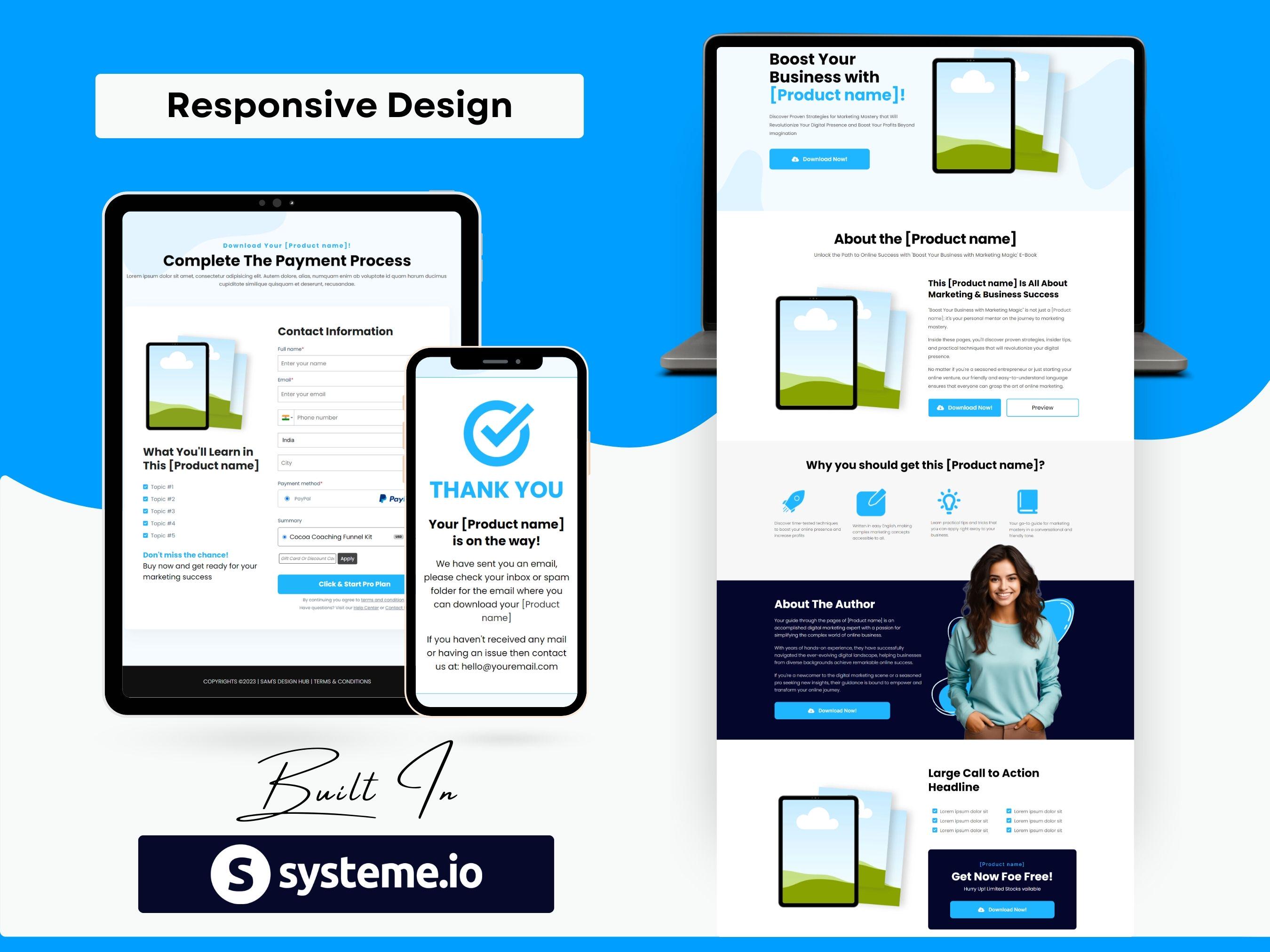 3-step Sales Funnel Template Built in Systeme.io | Sell Any Product ...