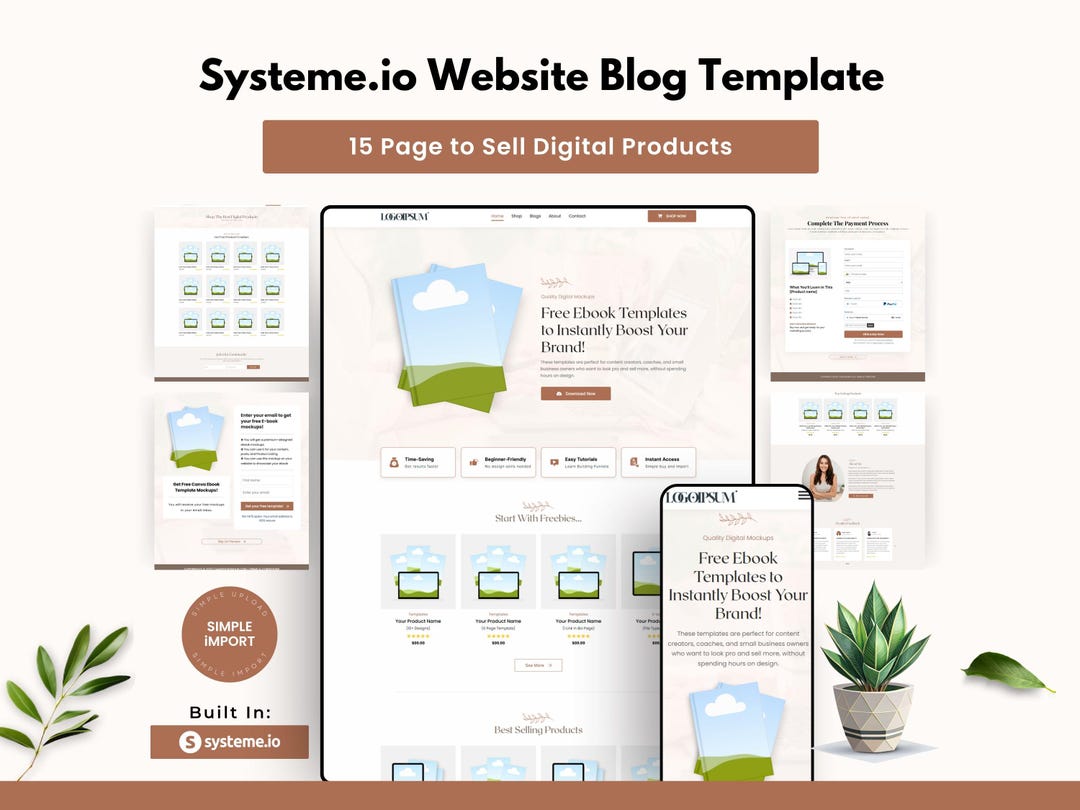 A Complete Digital Product Website Template With 15 Pages Built in ...