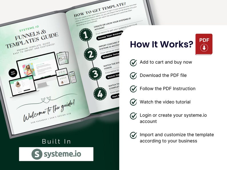 A Complete 15 Pages Digital Product Website Template Built in Systeme ...