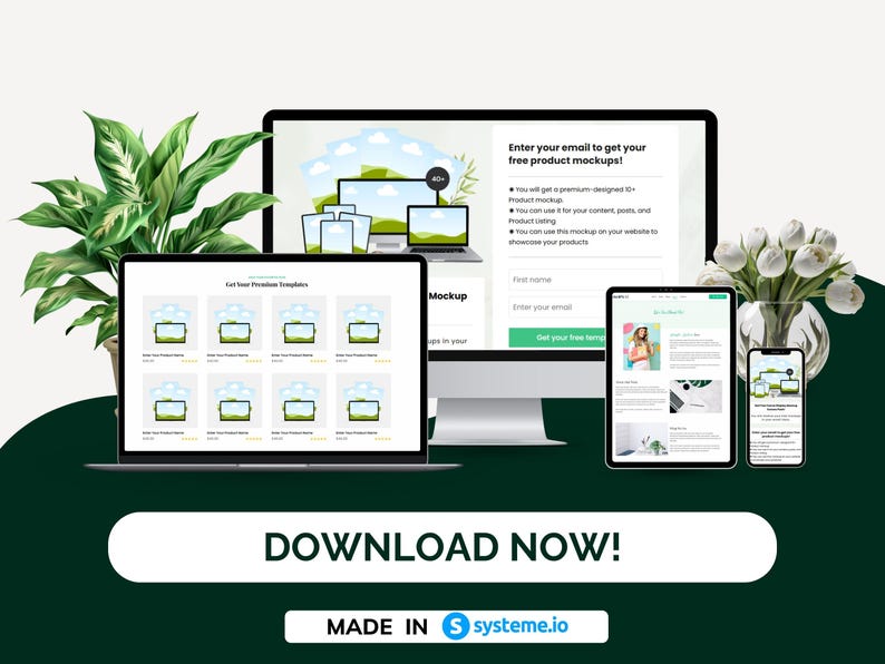 A Complete 15 Pages Digital Product Website Template Built in Systeme ...