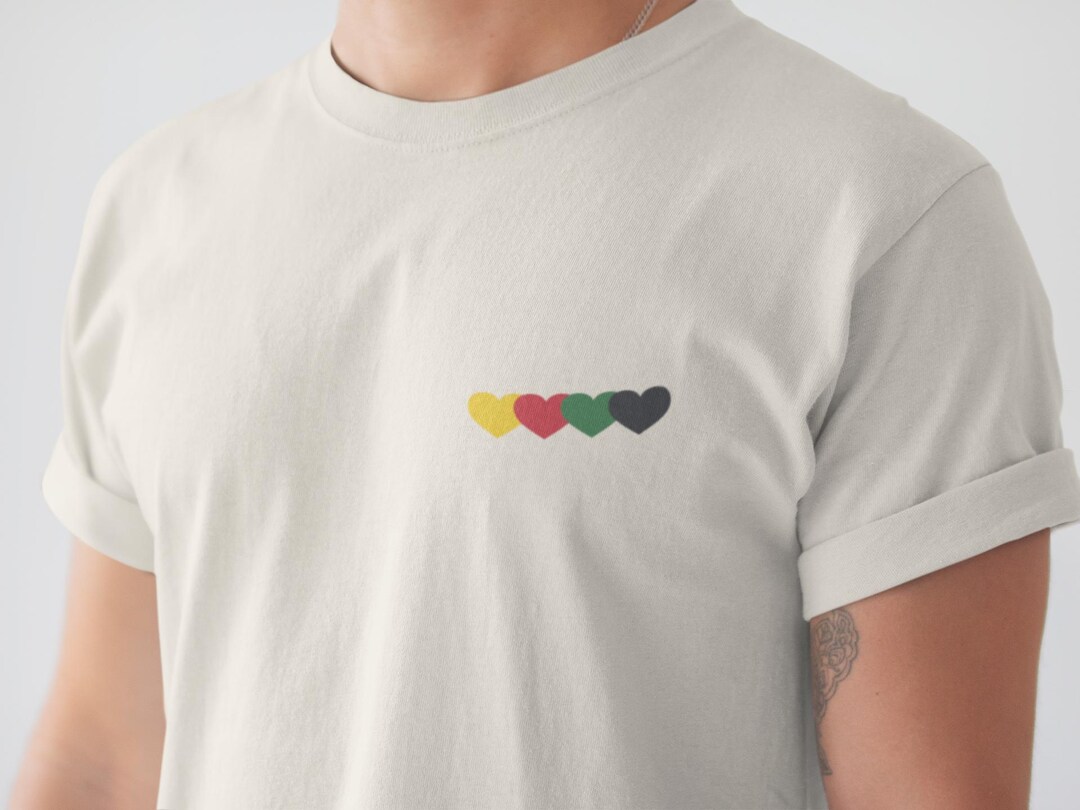 Black History Month Heart Pocket T Shirt, Minimal Black Love Tee ...