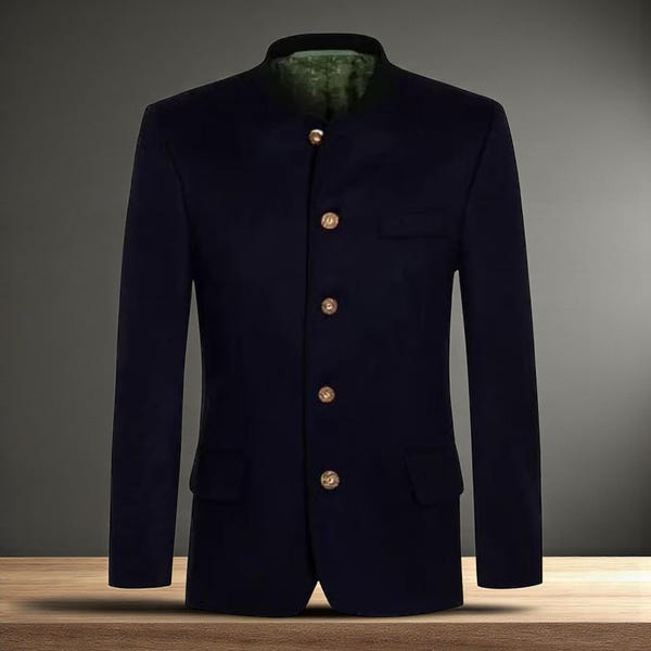 Mens Blazers Stand Collar - Etsy