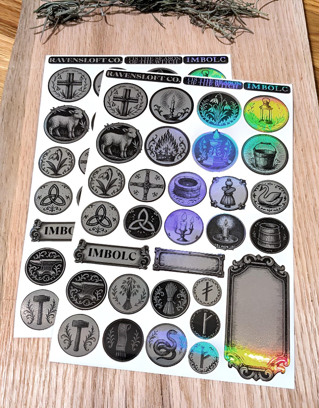 Holographic Imbolc Planner Stickers: Pagan Wiccan Sabbat Journal Sheet ...