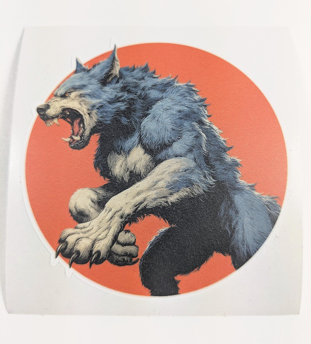 Retro Halloween Sticker: Halloween Werewolf | Monster Sticker | Vintage ...